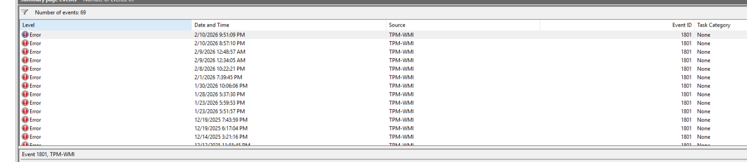 TPM WMI ошибка 1801 в Windows 11: причины появления и что на самом деле ...